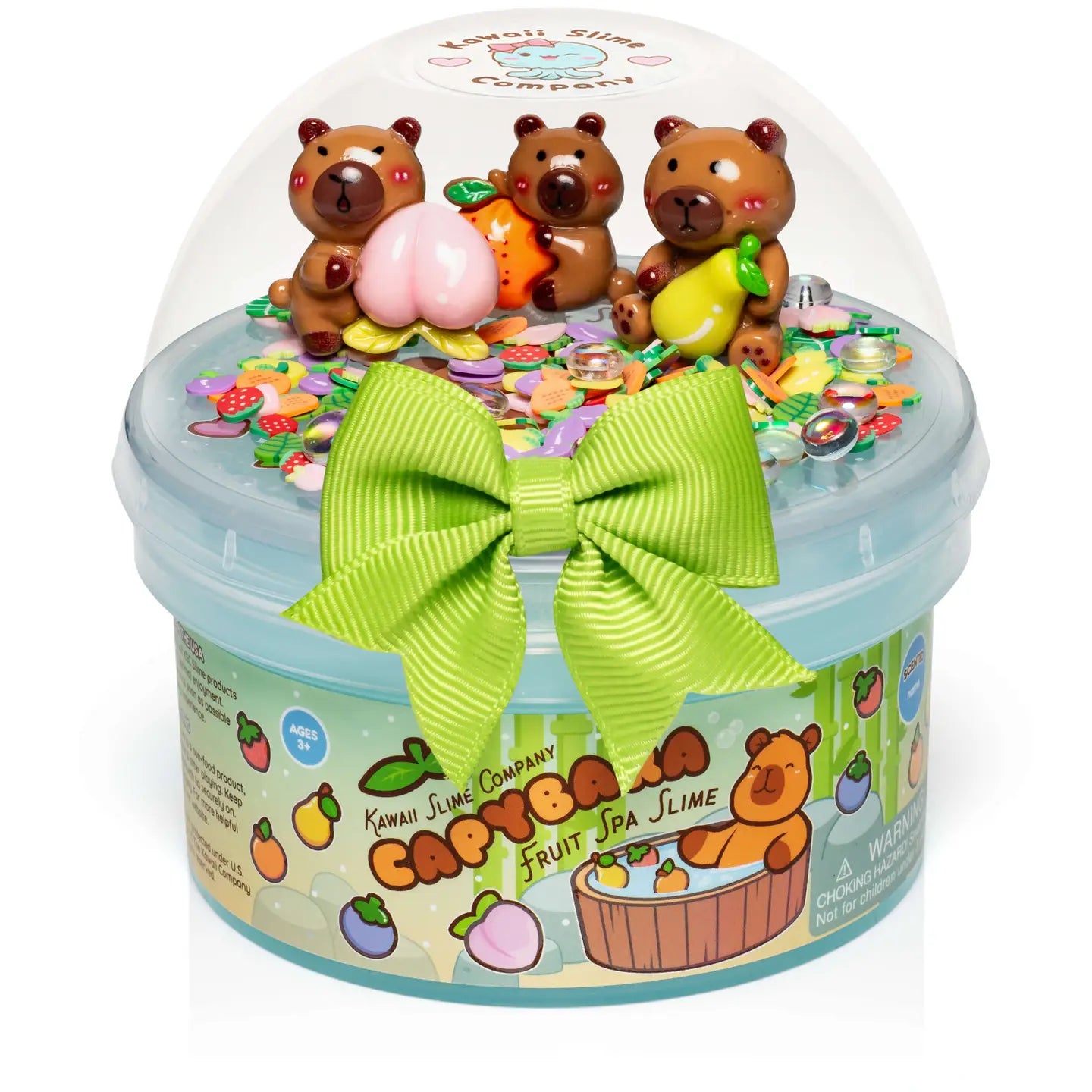 Capybara Fruit Spa Signature Dome™ Slime | Kawaii Slime Company
