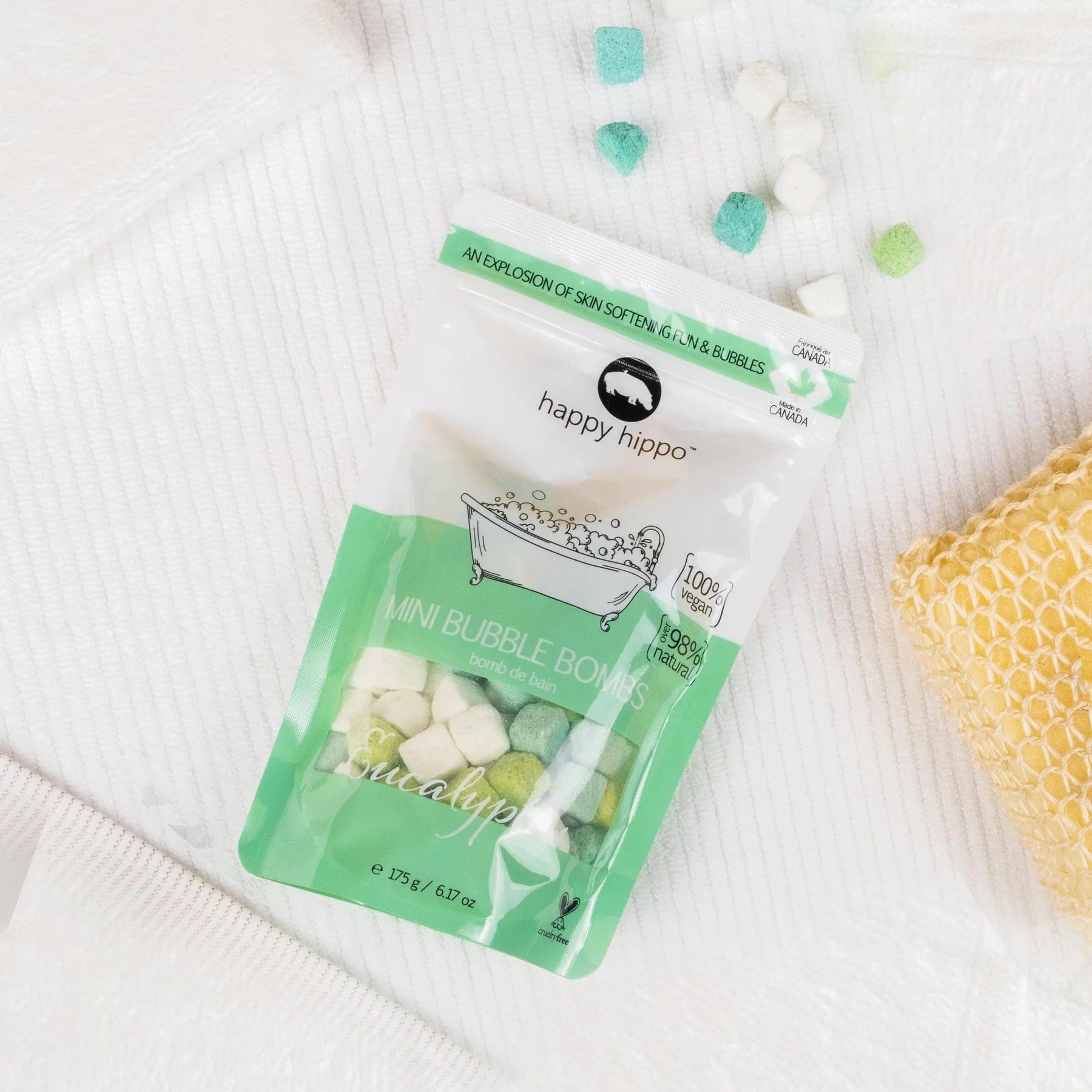 Eucalyptus Mini Bath Bombs | Happy Hippo Bath